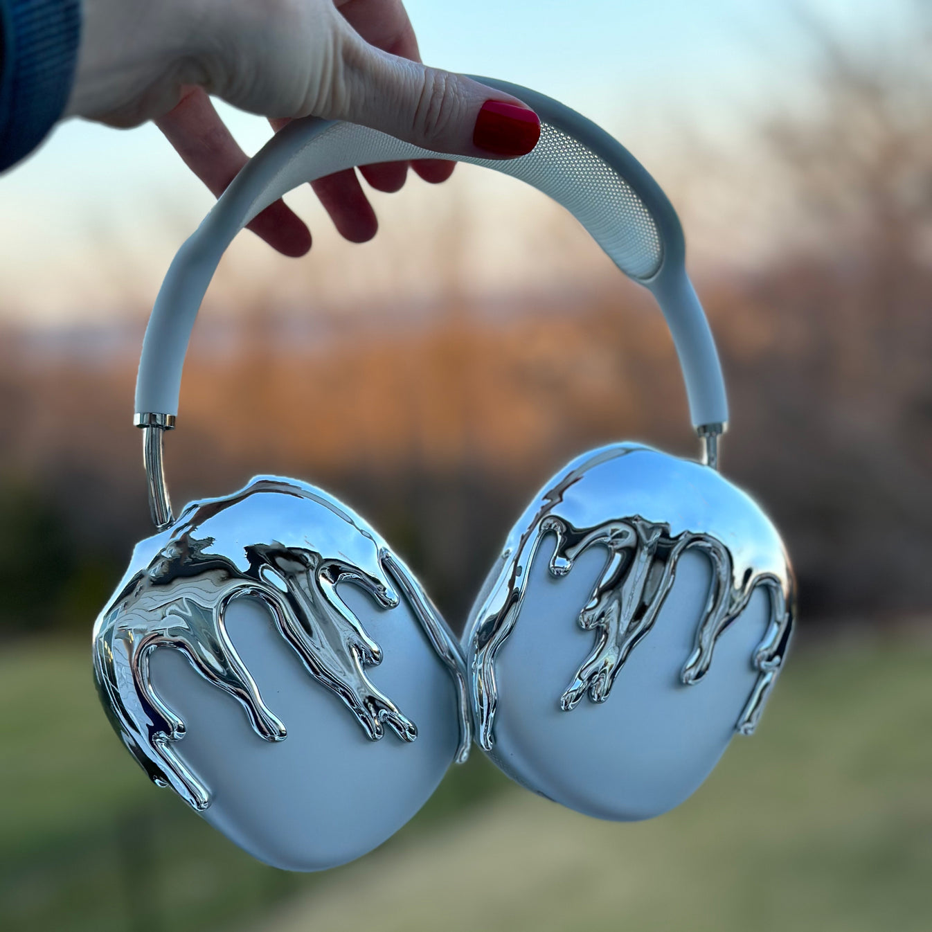 Melting Ice Cream Chrome Covers for AirPods Max | Set of 2 – 87 Forge